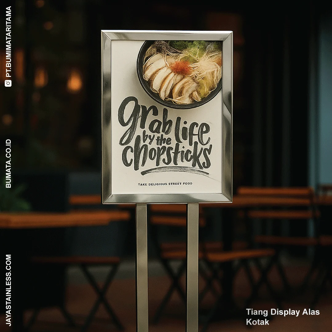 Tiang Display Alas Kotak - JayaStainless