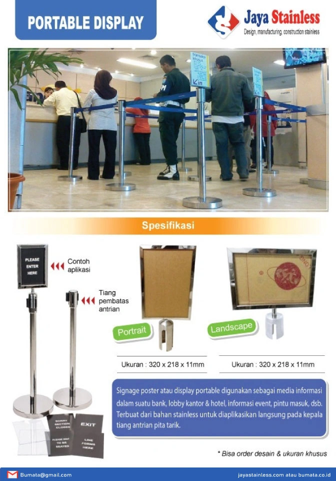 Tiang Display Alas Bulat - JayaStainless