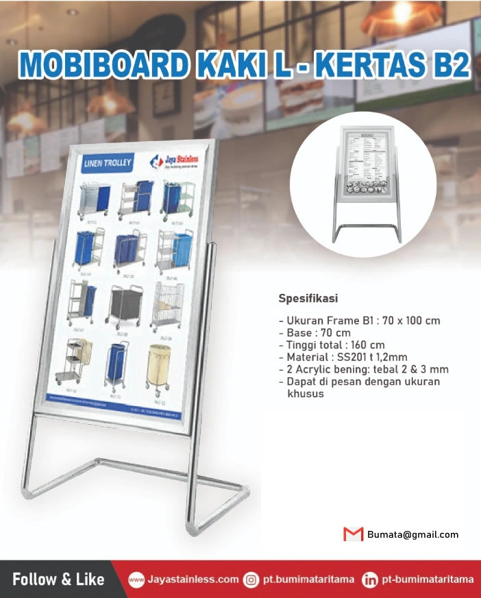 Tiang Display Alas Bulat - JayaStainless