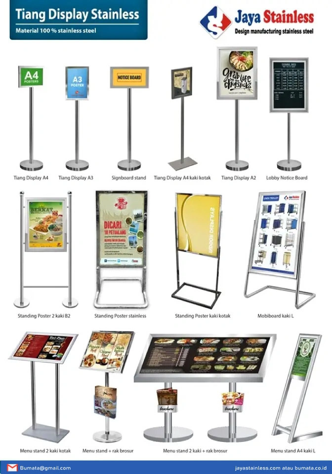Tiang Display Alas Bulat - JayaStainless