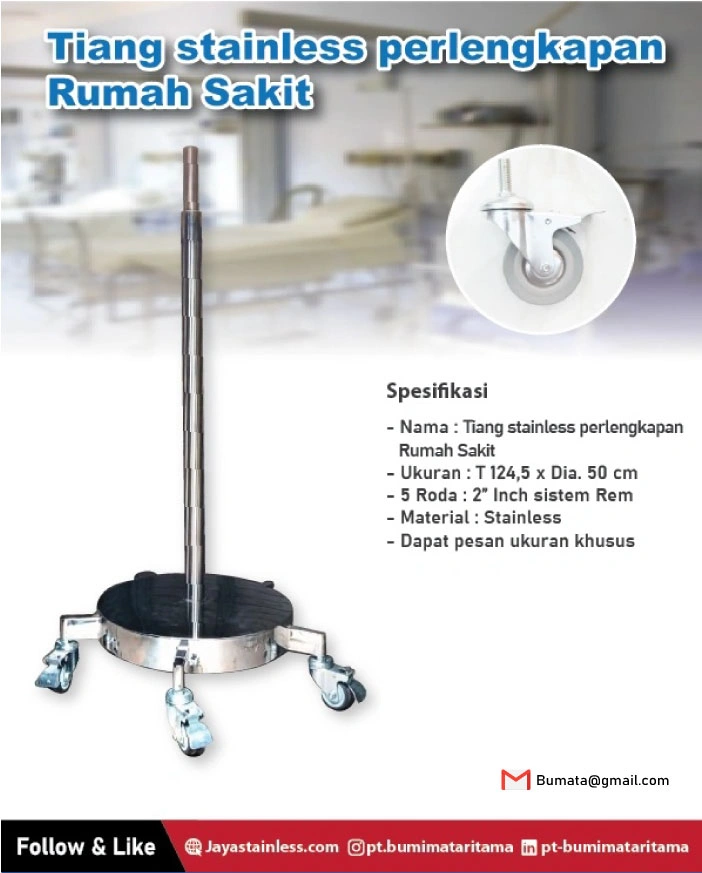 Tiang Display Alas Bulat - JayaStainless