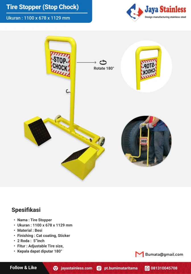 Tire Stopper (Stop Chock) – JayaStainless