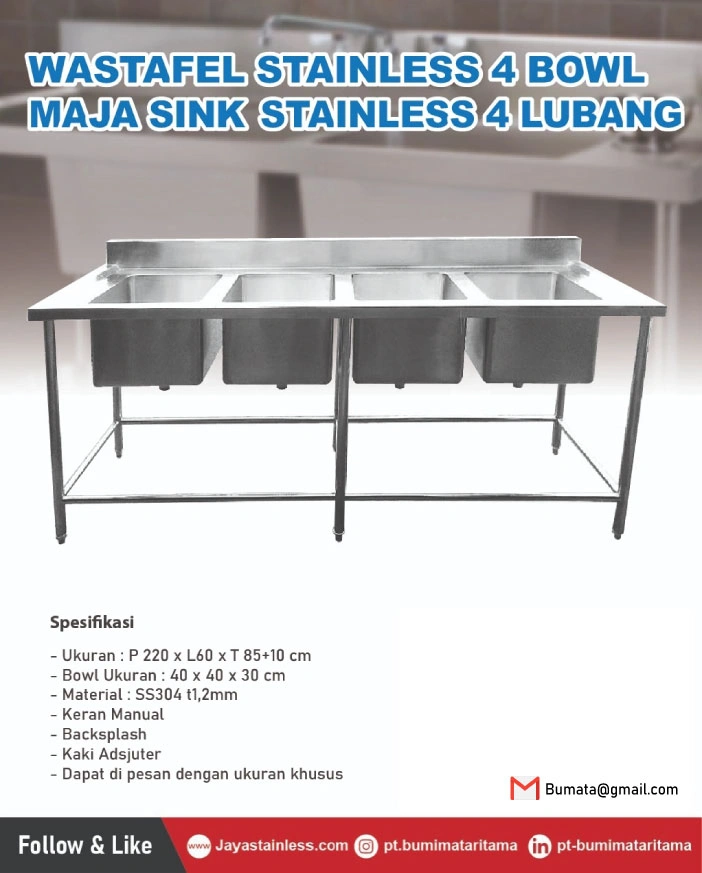 Wastafel Stainless/Kitchen Sink - JayaStainless