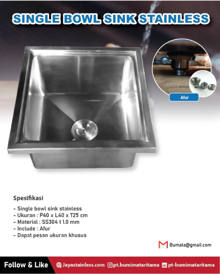 Wastafel Stainless/Kitchen Sink - JayaStainless