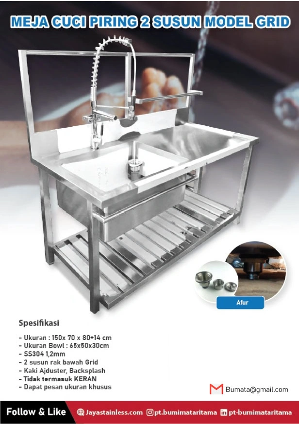 Wastafel Stainless/Kitchen Sink - JayaStainless