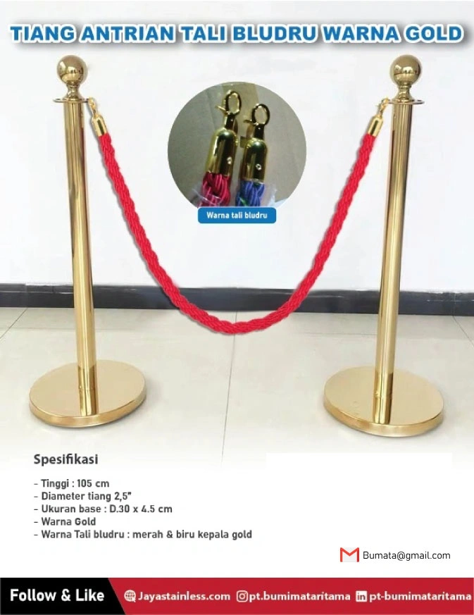 Tiang Antrian Stainless - JayaStainless