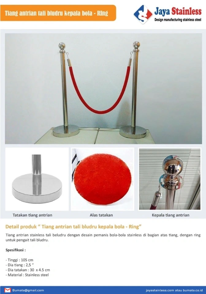 Tiang Antrian Stainless - JayaStainless