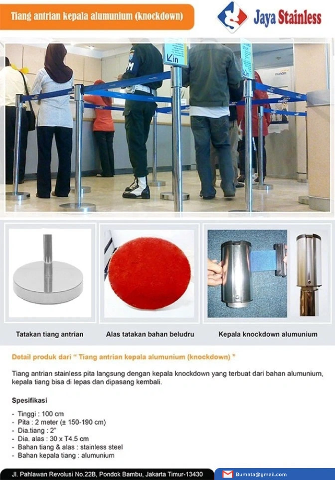 Tiang Antrian Stainless - JayaStainless