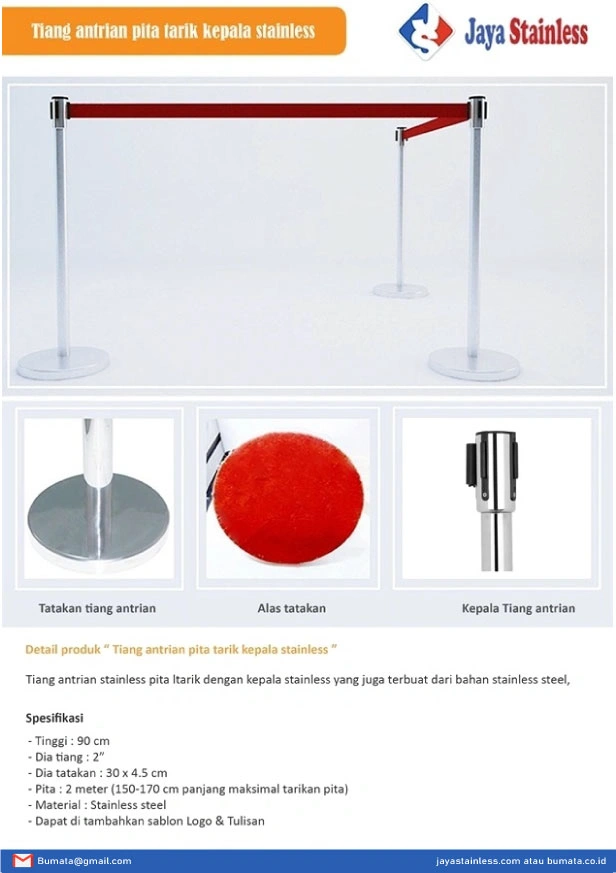 Tiang Antrian Stainless - JayaStainless