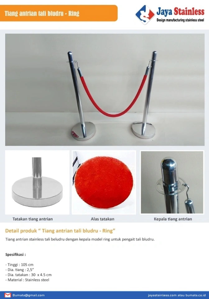 Tiang Antrian Stainless - JayaStainless